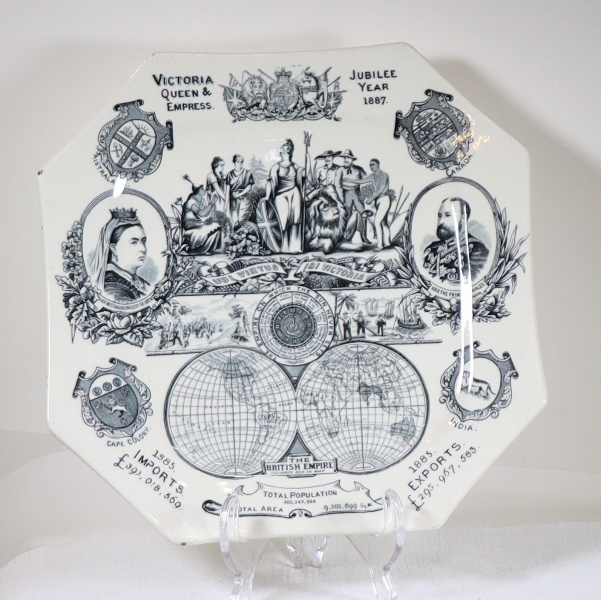 Empire and Queen Victoria China Plate - Frost Books and Artifacts Limited