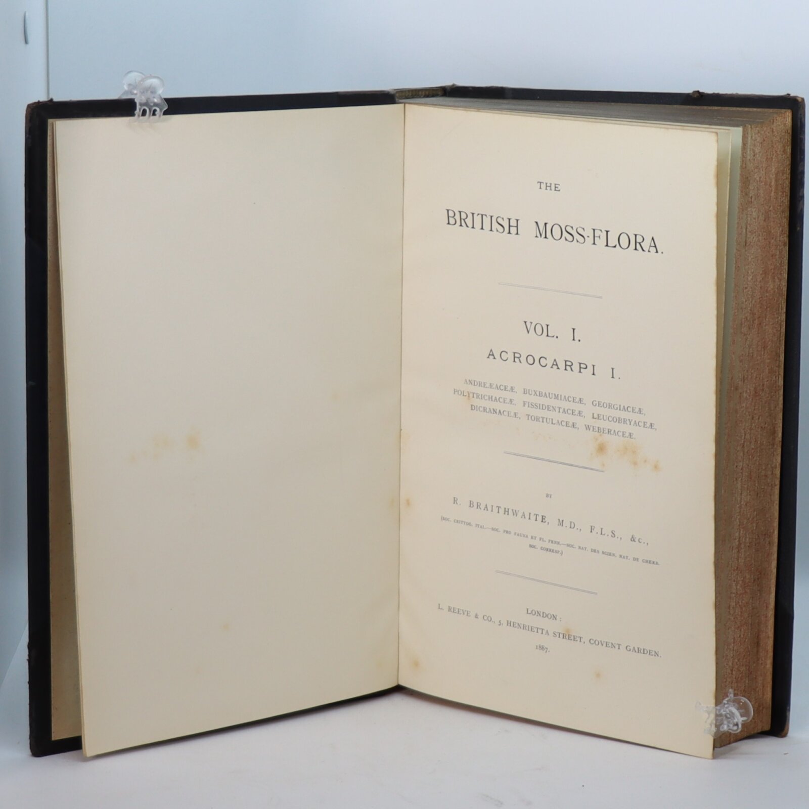 British Moss-Flora. Volumes 1, 2 & 3. - Frost Books and Artifacts Limited