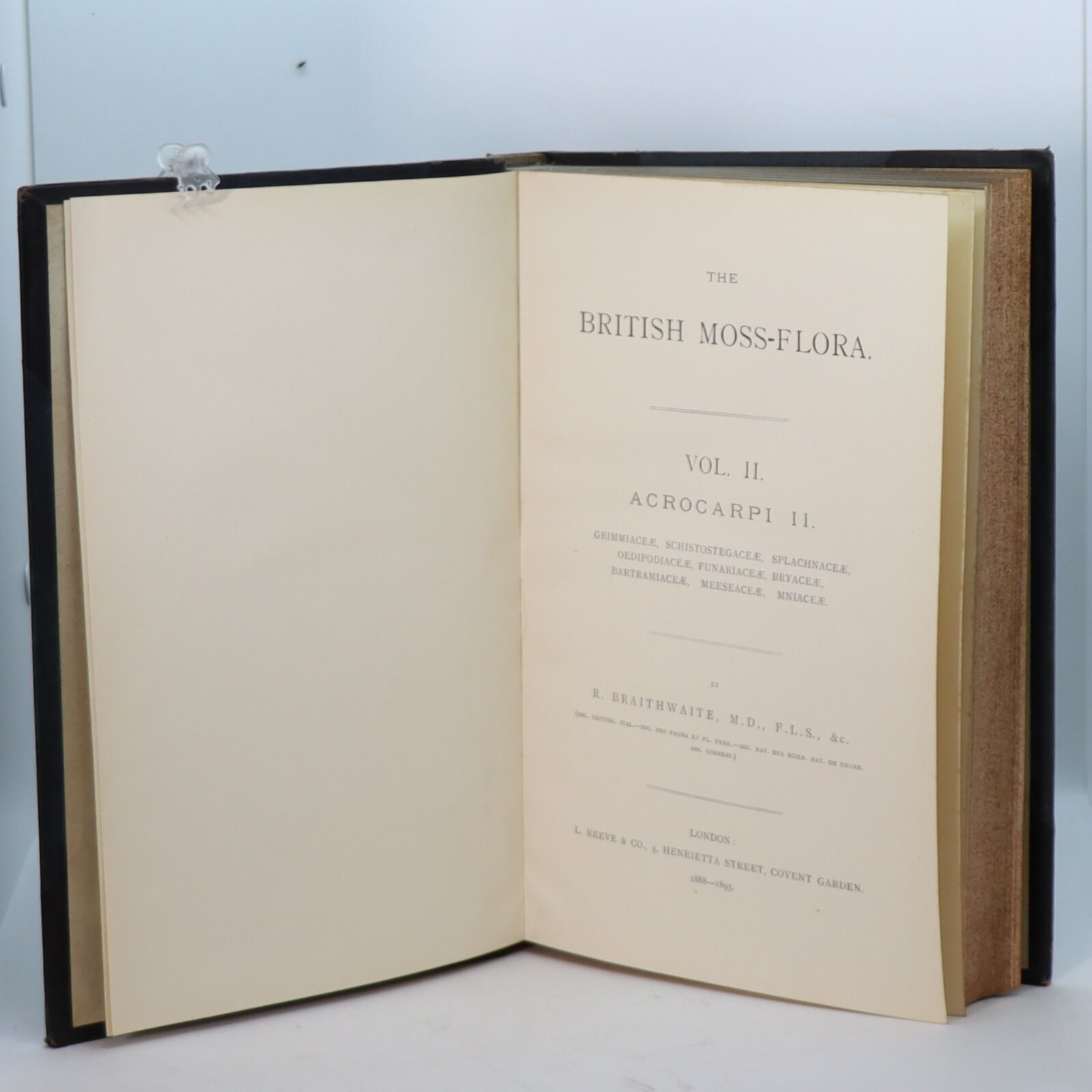 British Moss-Flora. Volumes 1, 2 & 3. - Frost Books and Artifacts Limited