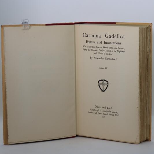 Carmina Gadelica. Volume IV. - Frost Books and Artifacts Limited