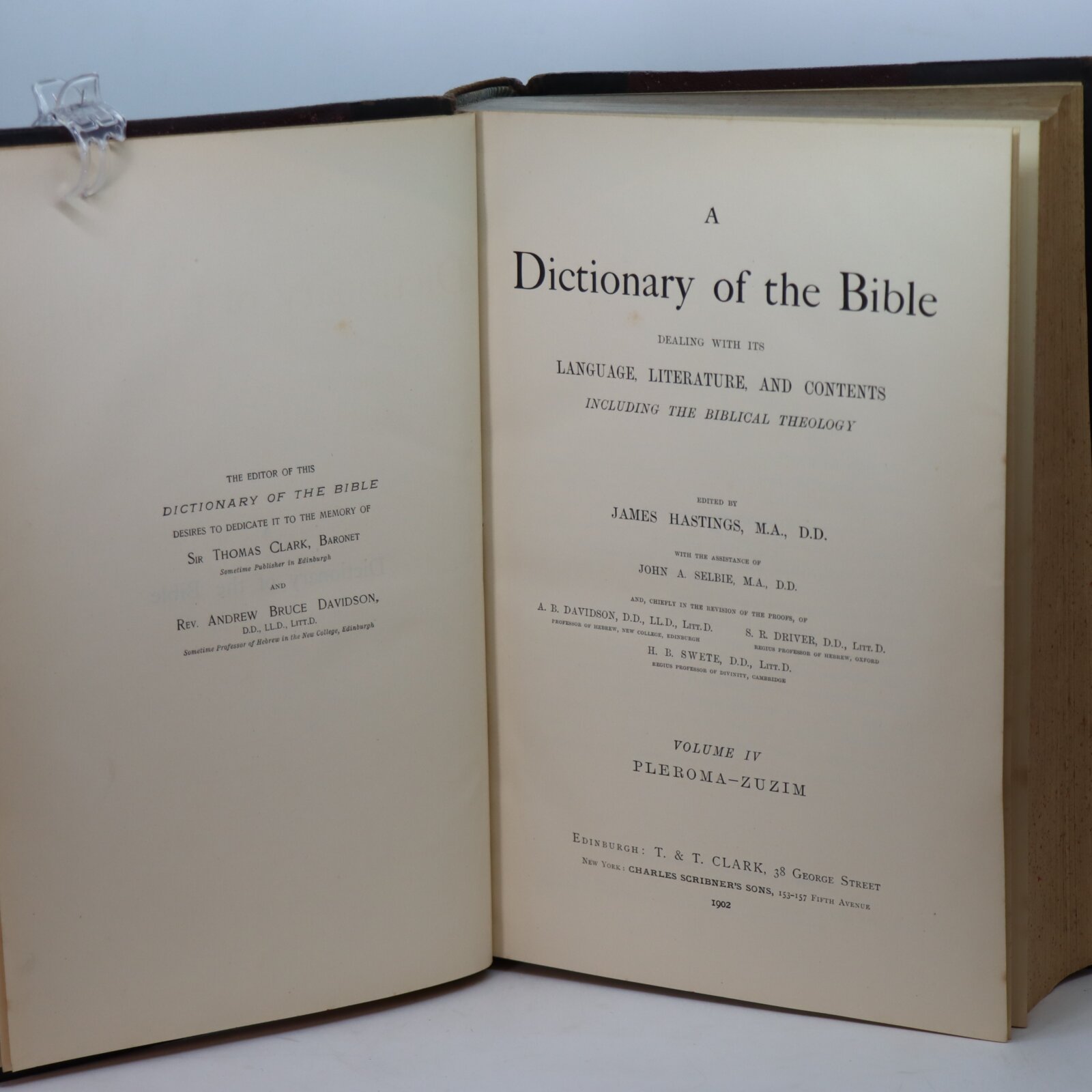 Dictionary of the Bible. Five Volumes. - Frost Books and Artifacts Limited