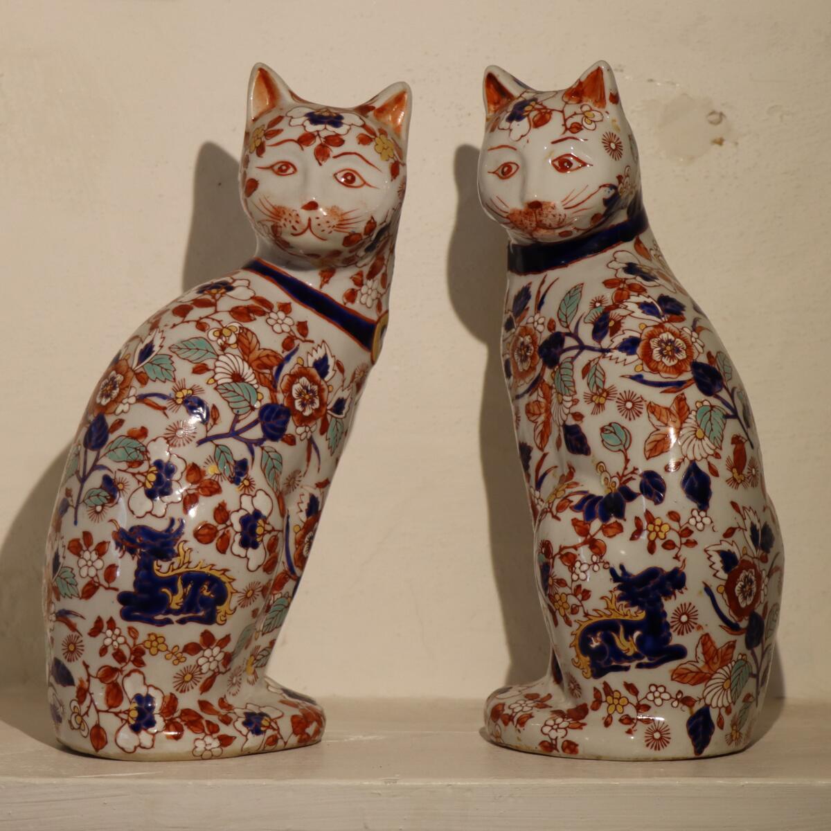 Chinese China Cats. (Blue ribbon) - Frost Books and Artifacts Limited