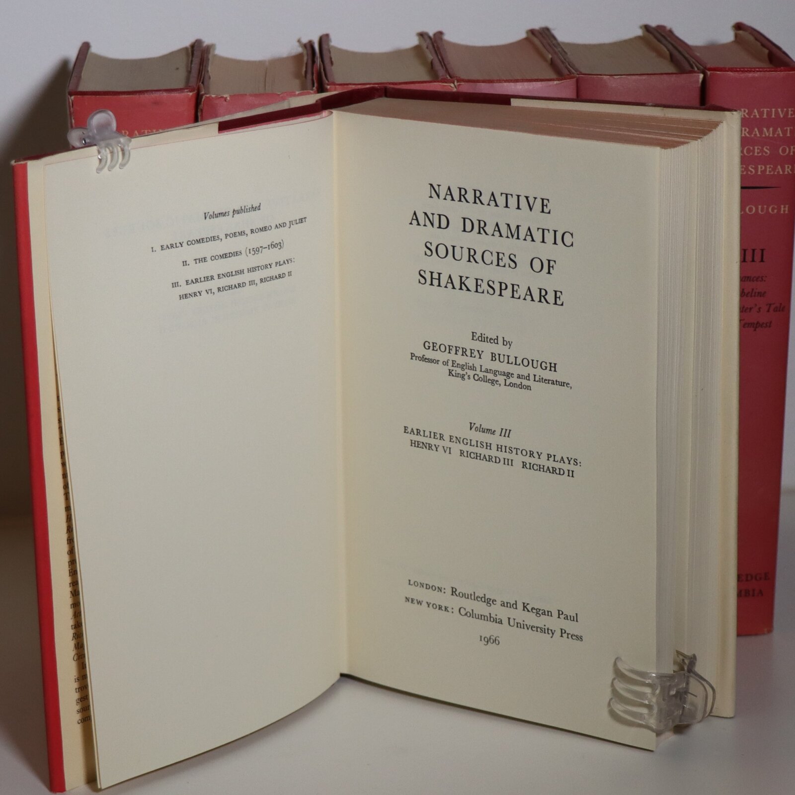 Narrative and Dramatic Sources of Shakespeare. - Frost Books and ...