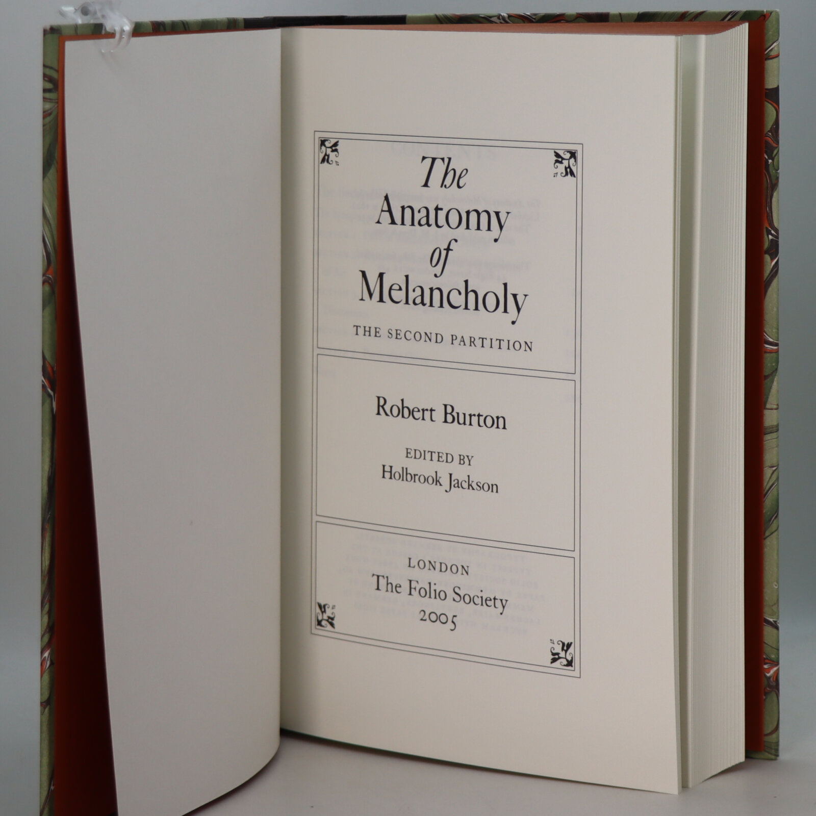 The Anatomy of Melancholy. - Frost Books and Artifacts Limited