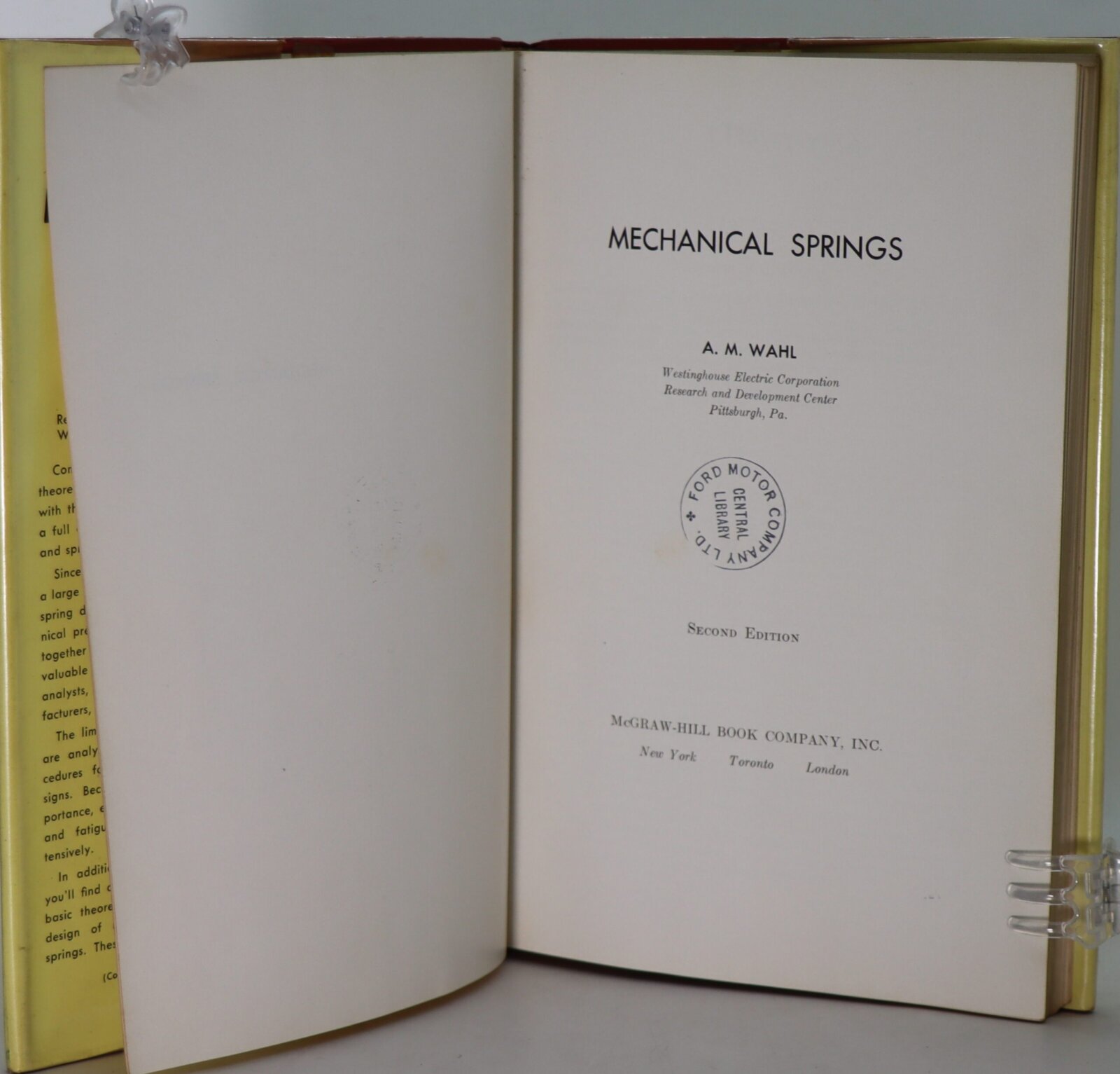 Mechanical Springs. - Frost Books and Artifacts Limited