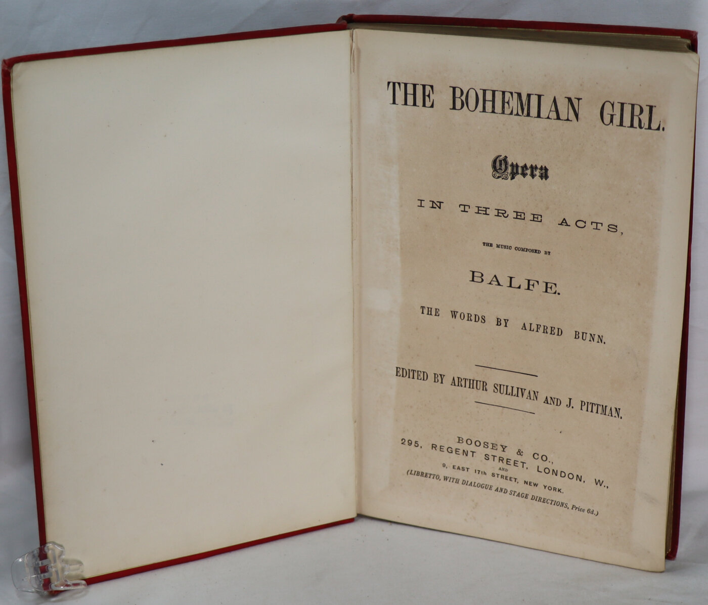 Balfe's Bohemian Girl. - Frost Books and Artifacts Limited