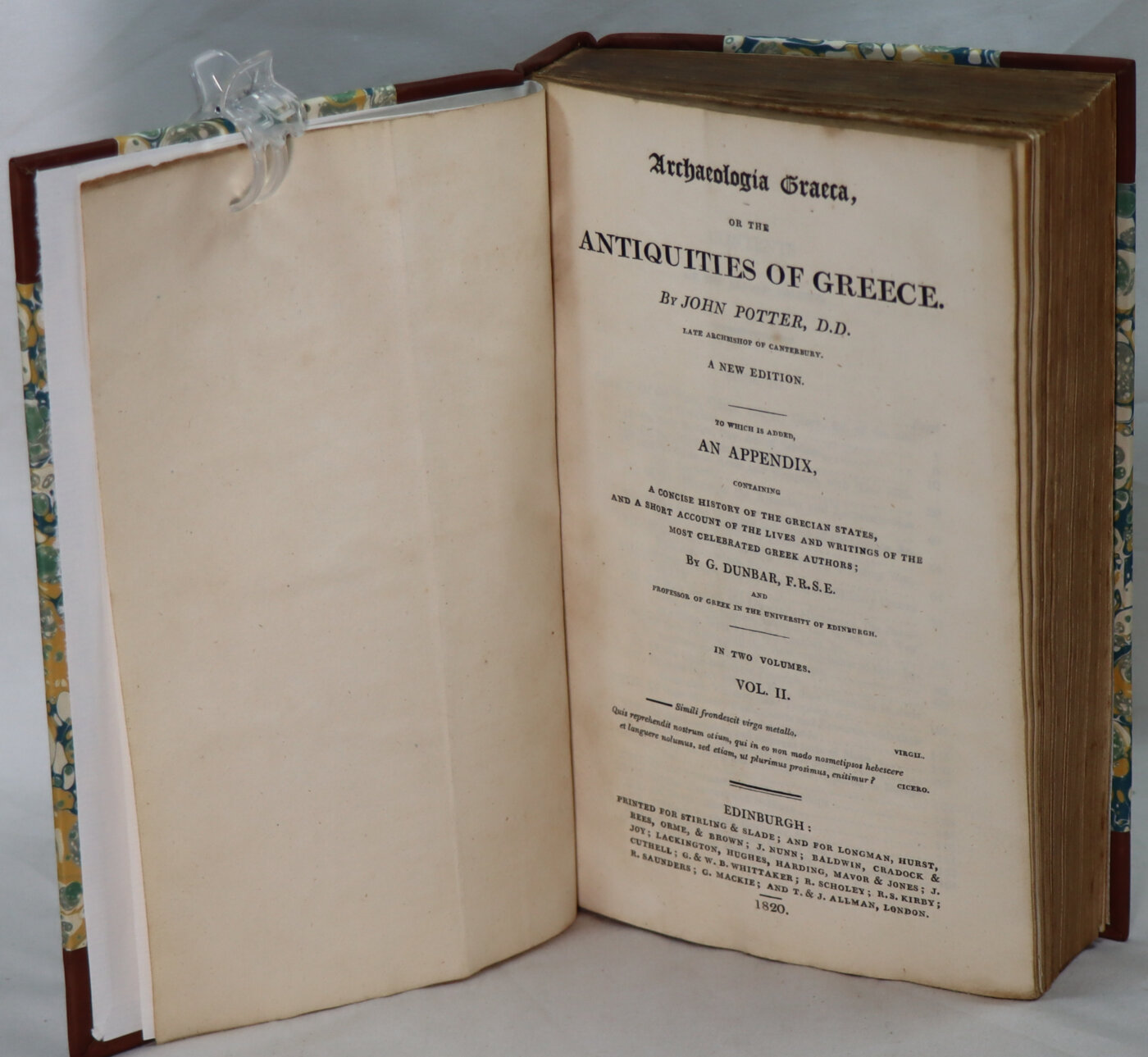 Antiquities of Greece. In Two Volumes. - Frost Books and Artifacts Limited